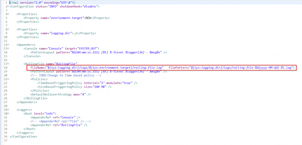 Unable To Invoke Factory Method In Class Class Org Apache Logging Log4j Core Appender